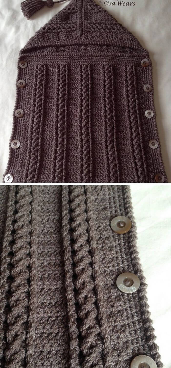 15 Crochet Snuggle Sack & Cocoon Free Patterns - FarmFoodFamily