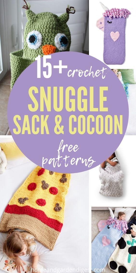 15 Crochet Snuggle Sack & Cocoon Free Patterns - FarmFoodFamily