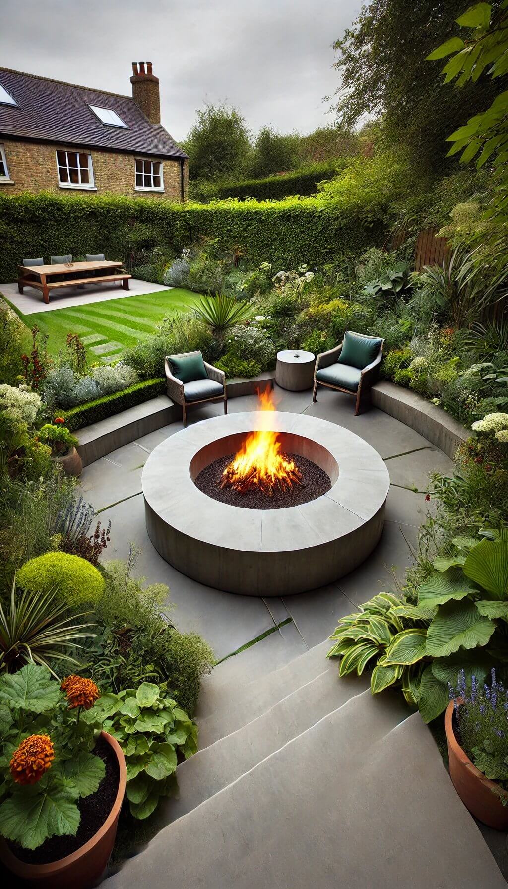 20+ Brilliant Concrete Fire Pit Ideas for Outdoor Enjoyment (2024)