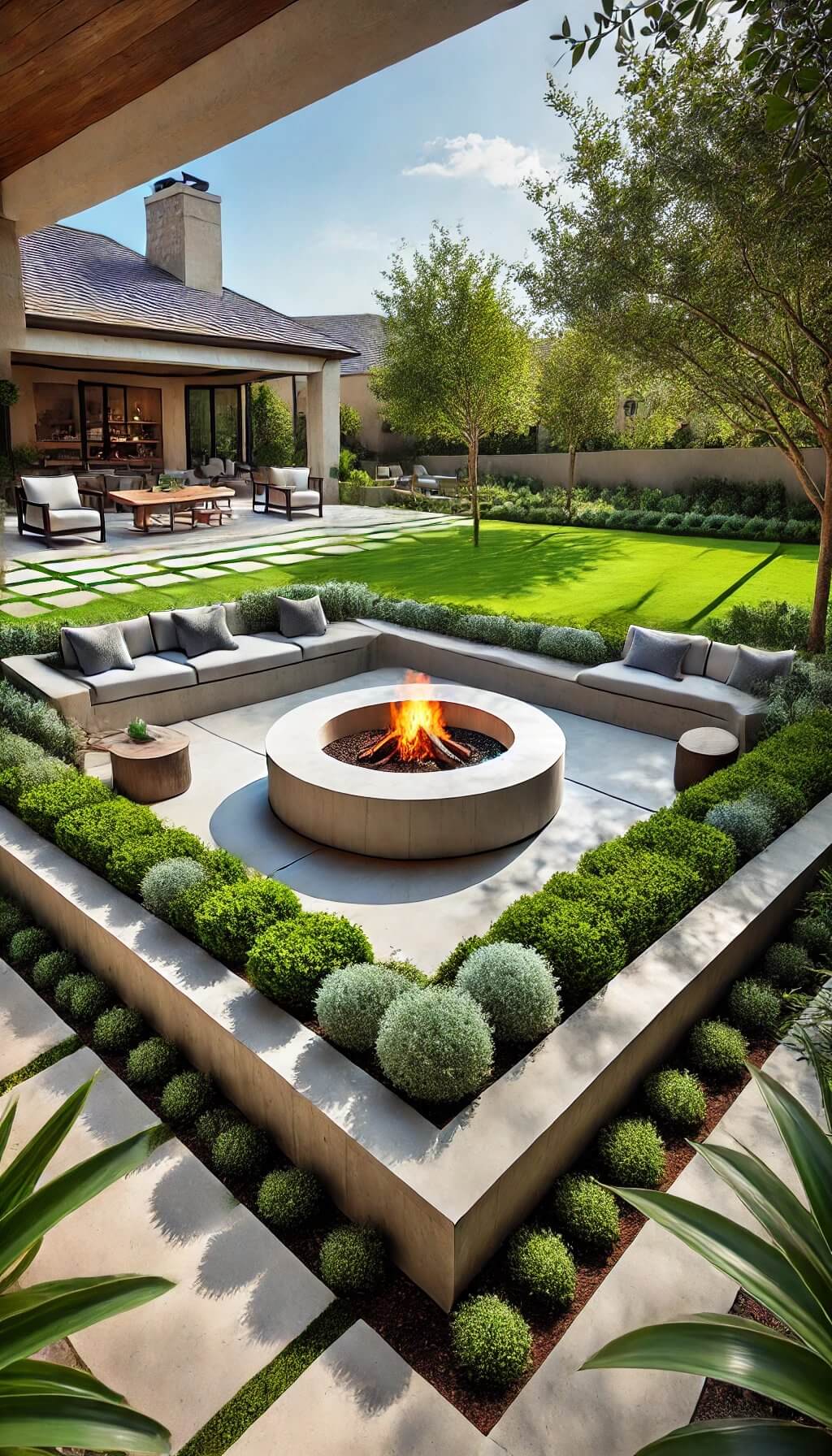 20+ Brilliant Concrete Fire Pit Ideas for Outdoor Enjoyment (2024)