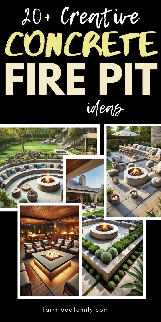 20+ Brilliant Concrete Fire Pit Ideas for Outdoor Enjoyment (2024)