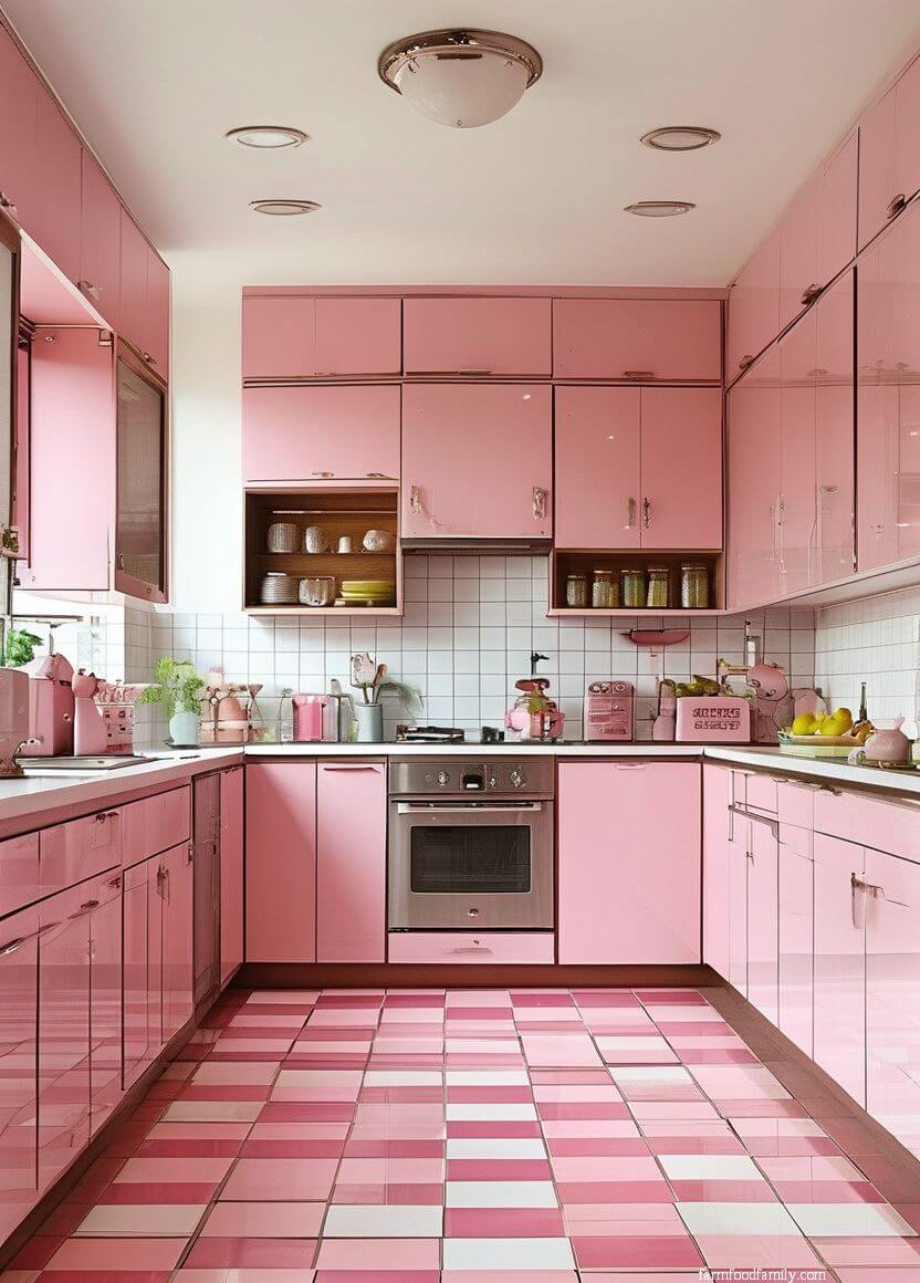 70 Charming Retro Pink Kitchen Ideas for a Stylish Makeover (2024)