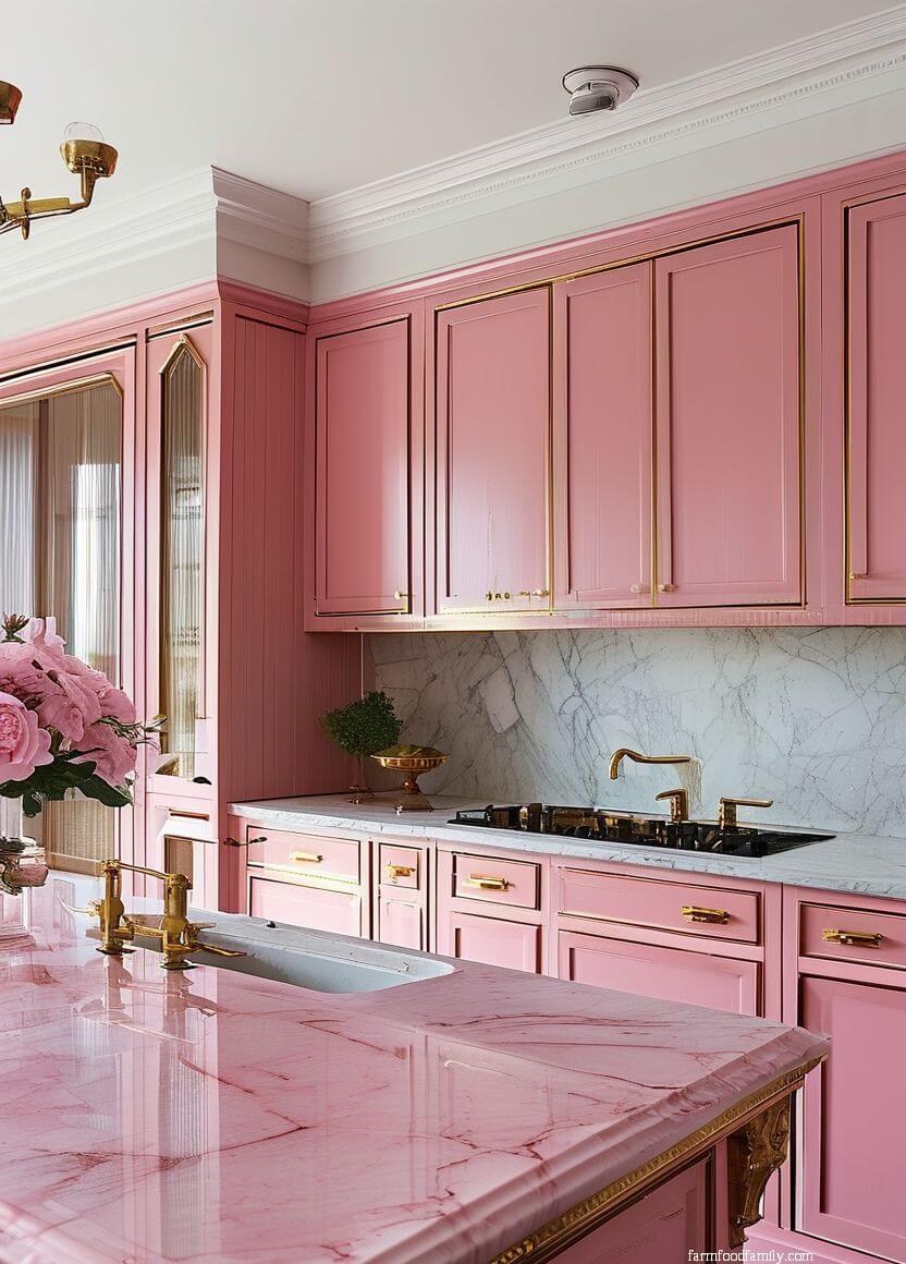 70 Charming Retro Pink Kitchen Ideas for a Stylish Makeover (2024)