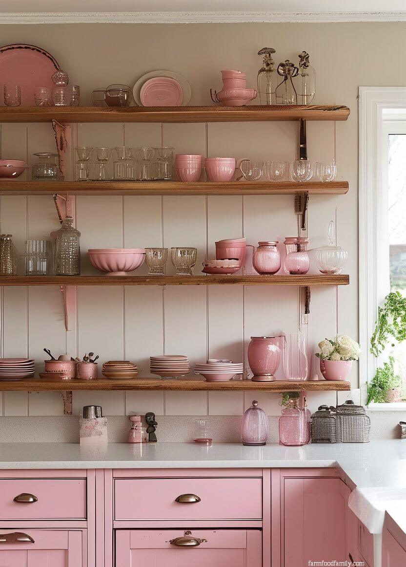 70 Charming Retro Pink Kitchen Ideas for a Stylish Makeover (2024)