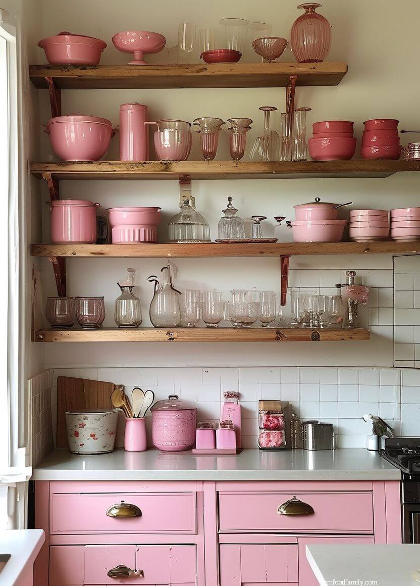 70 Charming Retro Pink Kitchen Ideas for a Stylish Makeover (2024)