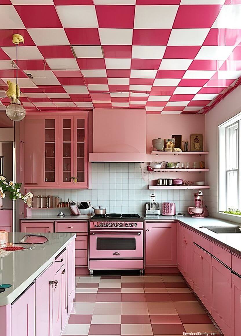 70 Charming Retro Pink Kitchen Ideas for a Stylish Makeover (2024)