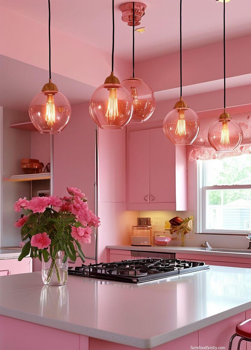 70 Charming Retro Pink Kitchen Ideas for a Stylish Makeover (2024)