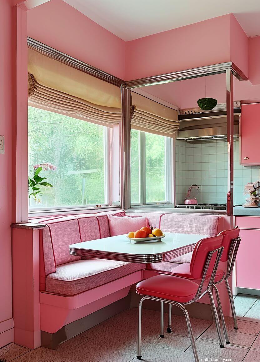 70 Charming Retro Pink Kitchen Ideas for a Stylish Makeover (2024)