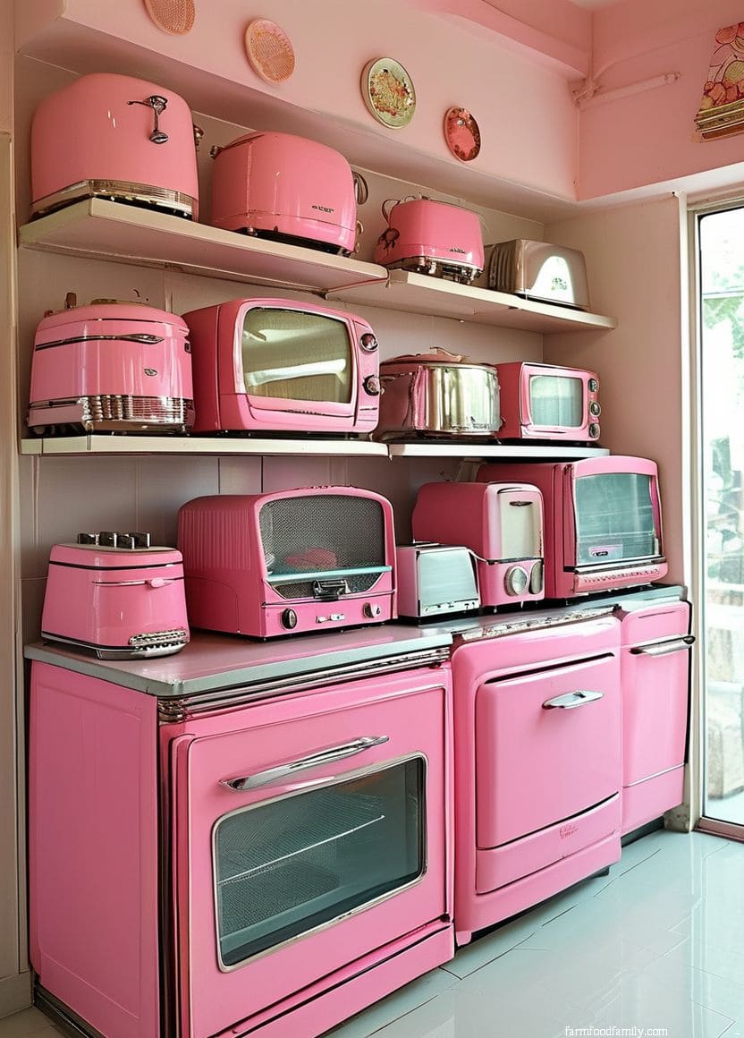 70 Charming Retro Pink Kitchen Ideas for a Stylish Makeover (2024)