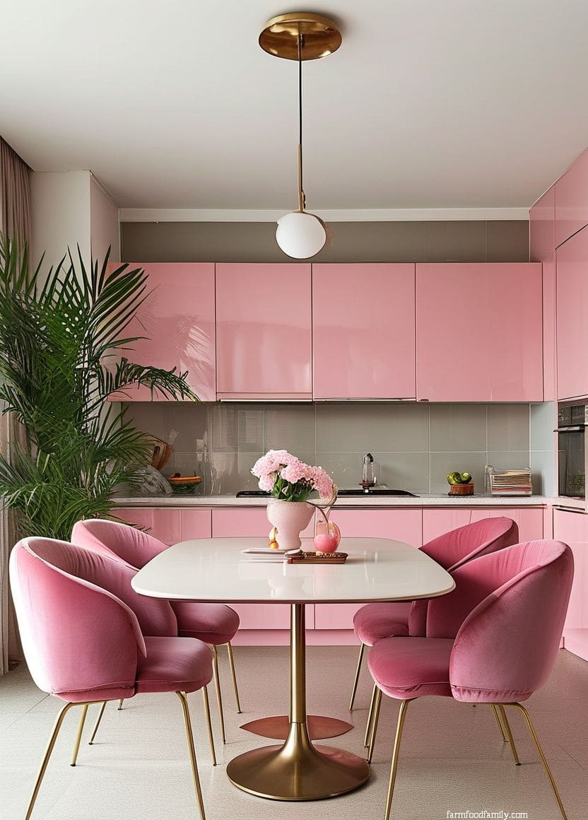 70 Charming Retro Pink Kitchen Ideas for a Stylish Makeover (2024)