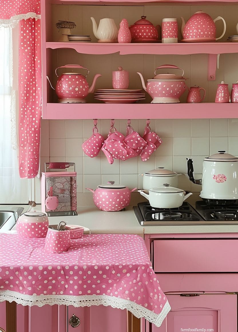 70 Charming Retro Pink Kitchen Ideas for a Stylish Makeover (2024)