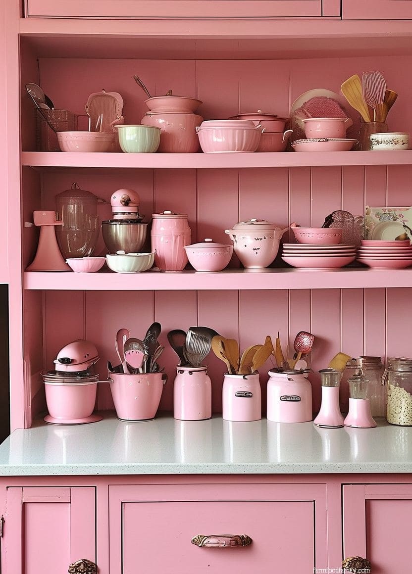 70 Charming Retro Pink Kitchen Ideas for a Stylish Makeover (2024)
