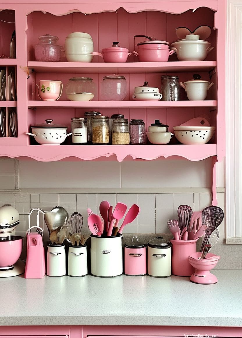 70 Charming Retro Pink Kitchen Ideas for a Stylish Makeover (2024)