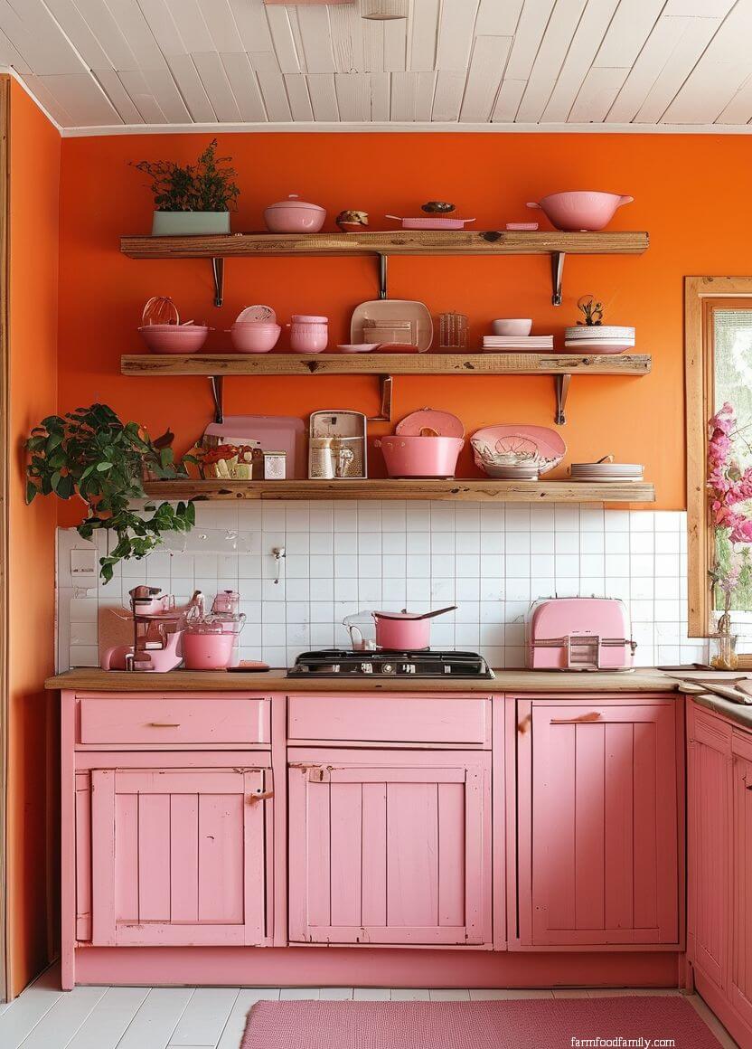 70 Charming Retro Pink Kitchen Ideas for a Stylish Makeover (2024)
