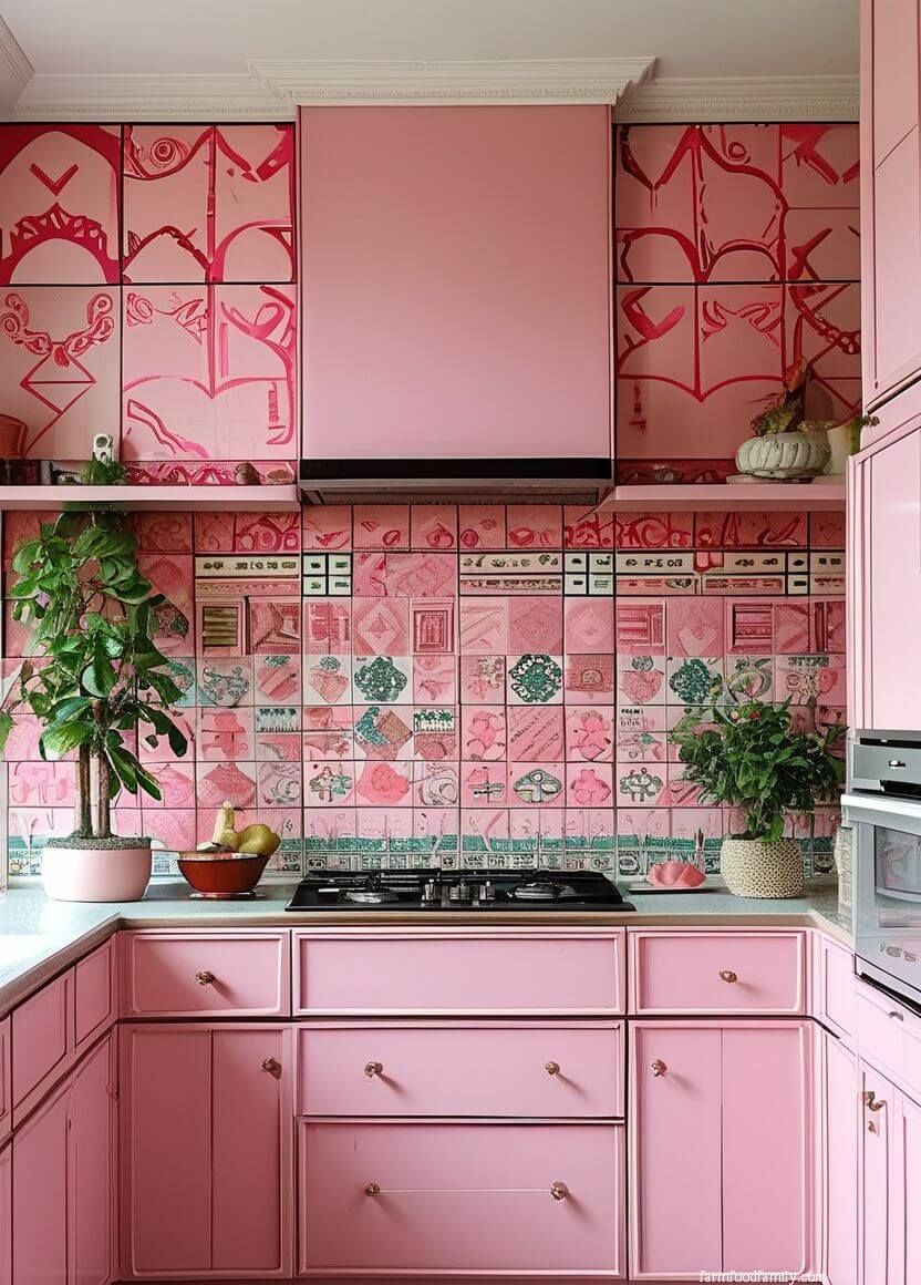 70 Charming Retro Pink Kitchen Ideas for a Stylish Makeover (2024)