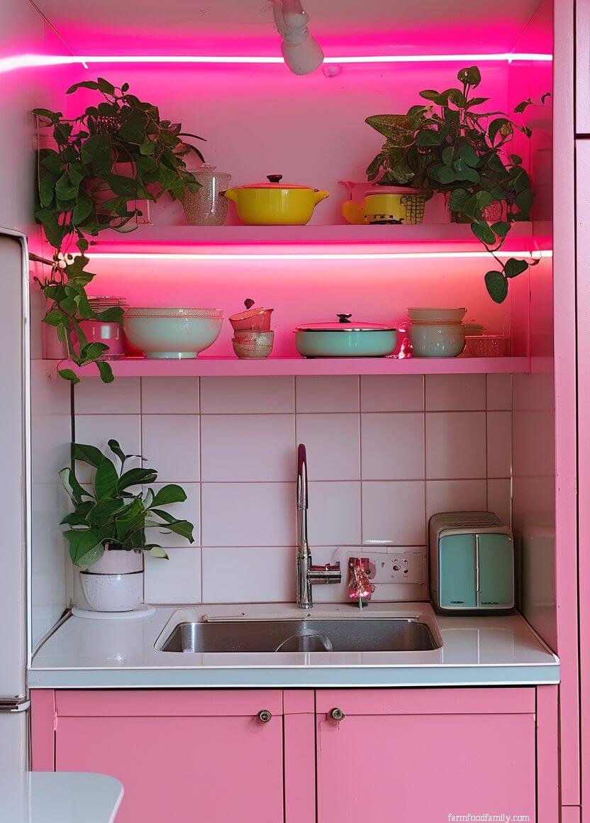 70 Charming Retro Pink Kitchen Ideas for a Stylish Makeover (2024)