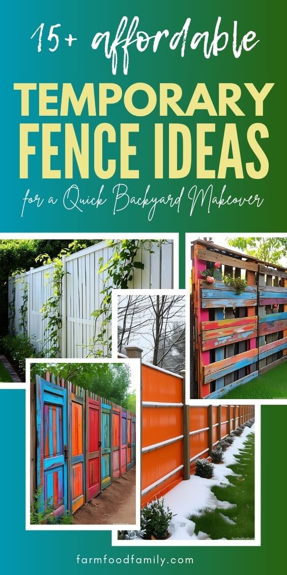 15 Affordable Temporary Fence Ideas for a Quick Backyard Makeover (2024)