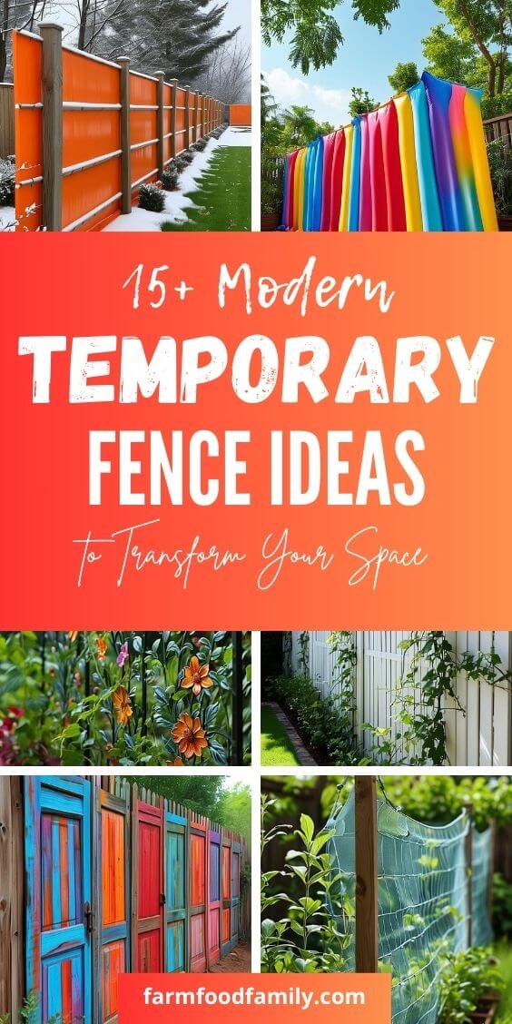 15 Affordable Temporary Fence Ideas for a Quick Backyard Makeover (2024)